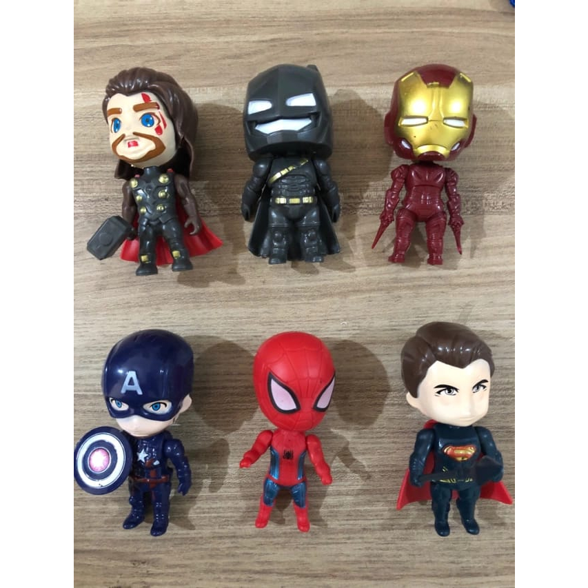 Bonecos dos vingadores da marvel kit com 5 e 6 bonecos | Shopee Brasil