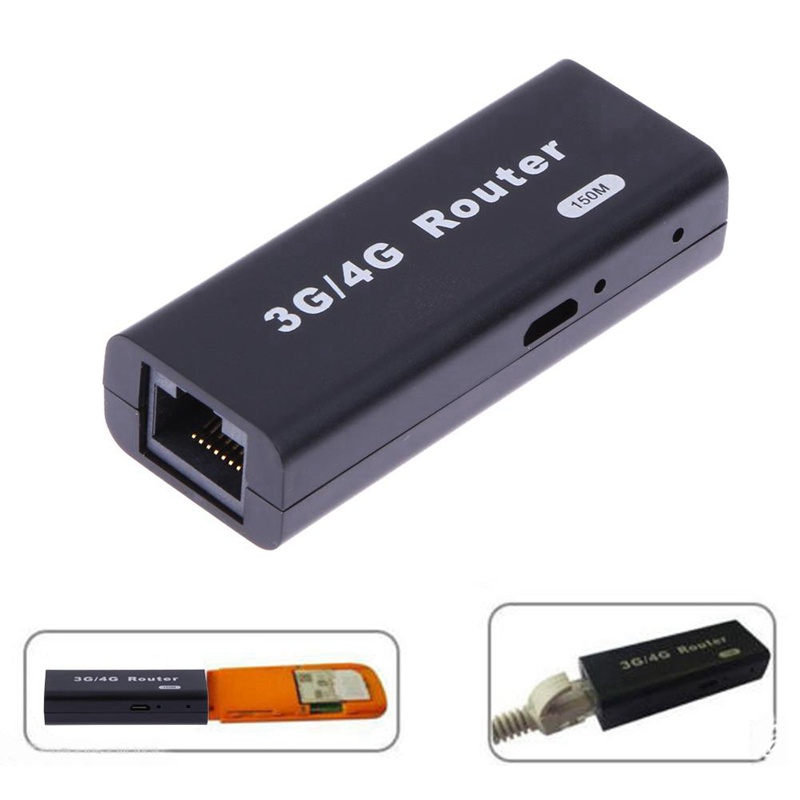 Mini Roteador Portátil WiFi USB Sem Fio 3G/4G Wlan Hotspot 150Mbps RJ45 ...