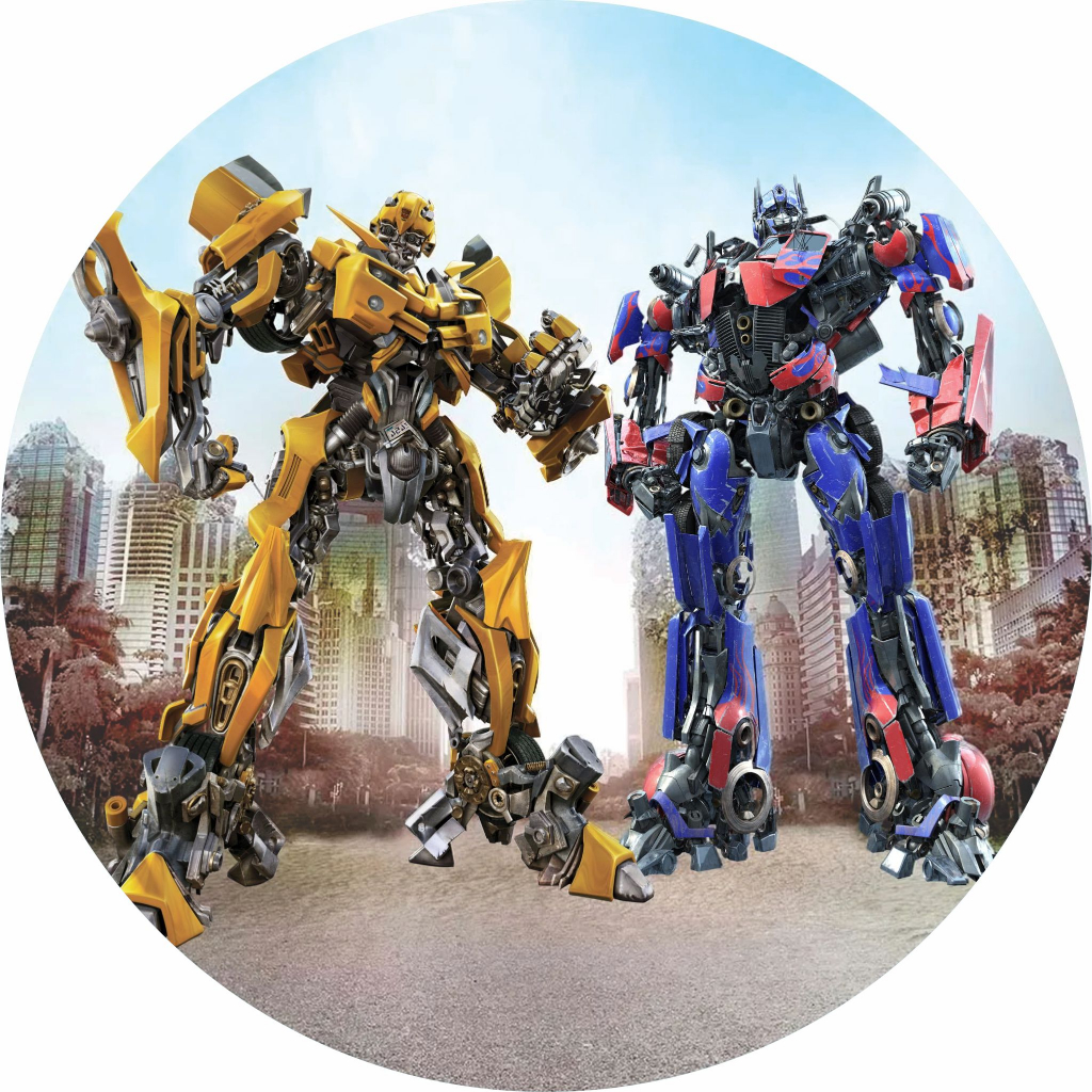 Painel de Festa Redondo Lona Tema Transformers | Shopee Brasil