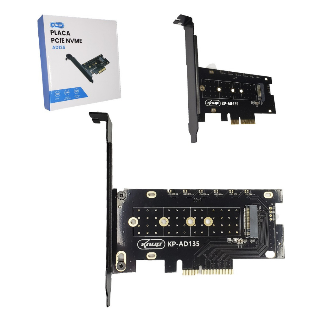 Adaptador Ssd Pci-express X4 Nvme M2 Para Pci-express X8 X16 - Faz a Boa!