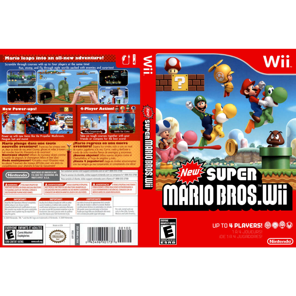 New Super Mario Bros para wii com capa