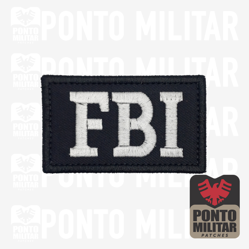 Emblema FBI Patch Bordado C/Velcro 7x5cm - Ponto Militar | Shopee Brasil