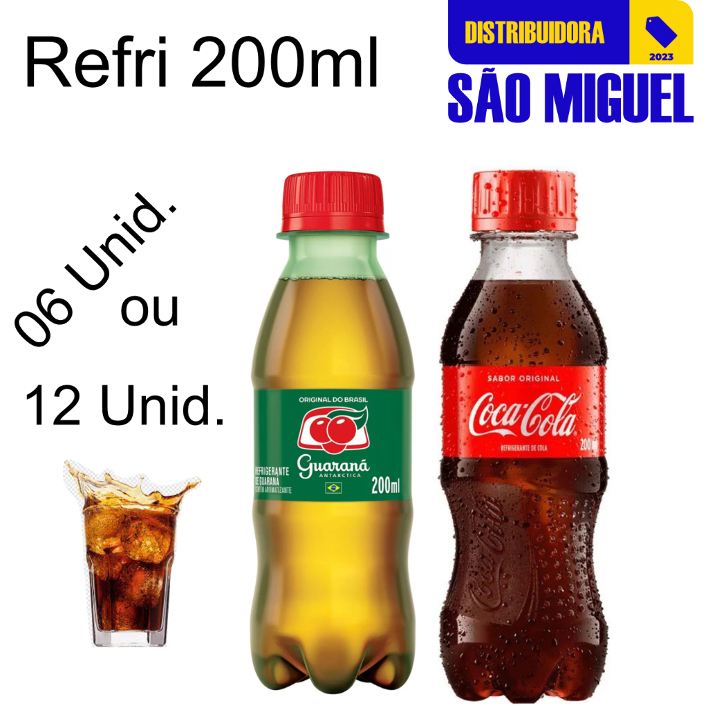 Refrigerantes 200ml Guarana Antarctica Coca Cola | Shopee Brasil