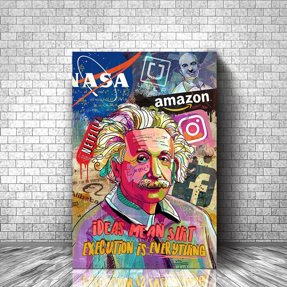 QUADRO ALBERT AINSTEN AGORA A NASA VEM INVENTORES | Shopee Brasil