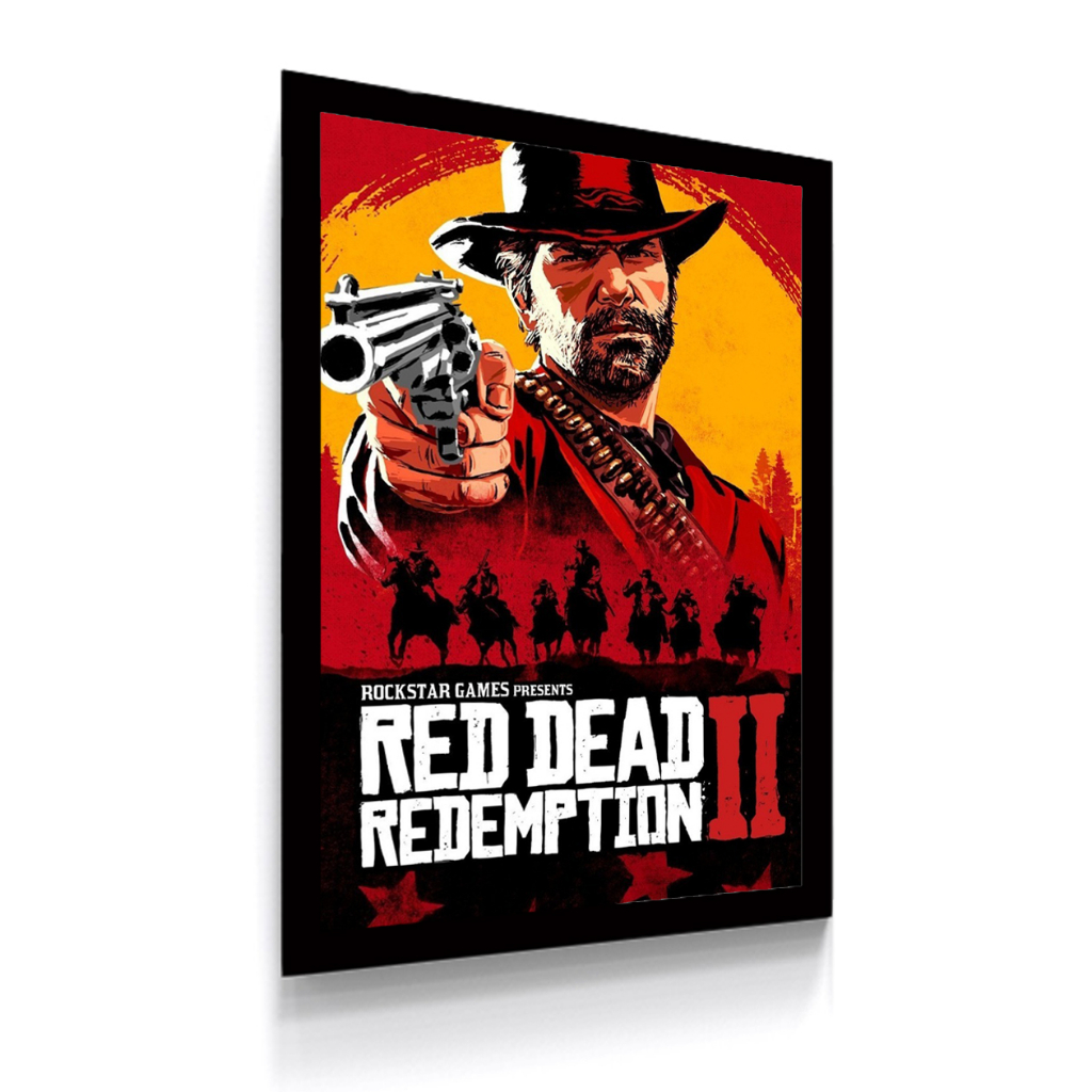 Quadro Decorativo Red Dead Redemption 2 Playstation 4 Tamanho 30x42cm ...