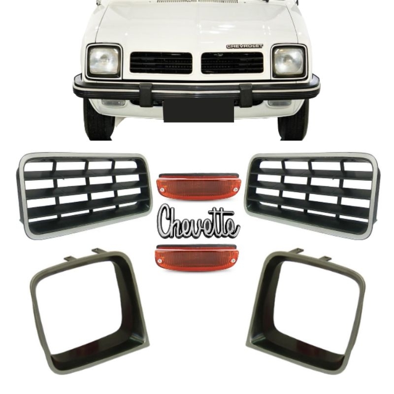 KIT FRENTE CHEVETTE 81 82 FAROL QUADRADO | Shopee Brasil