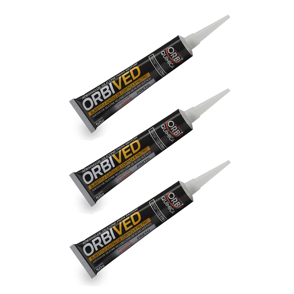 kit 3 Cola Silicone Junta Motor Carter Radiador Alta Temperatura Neutro ...