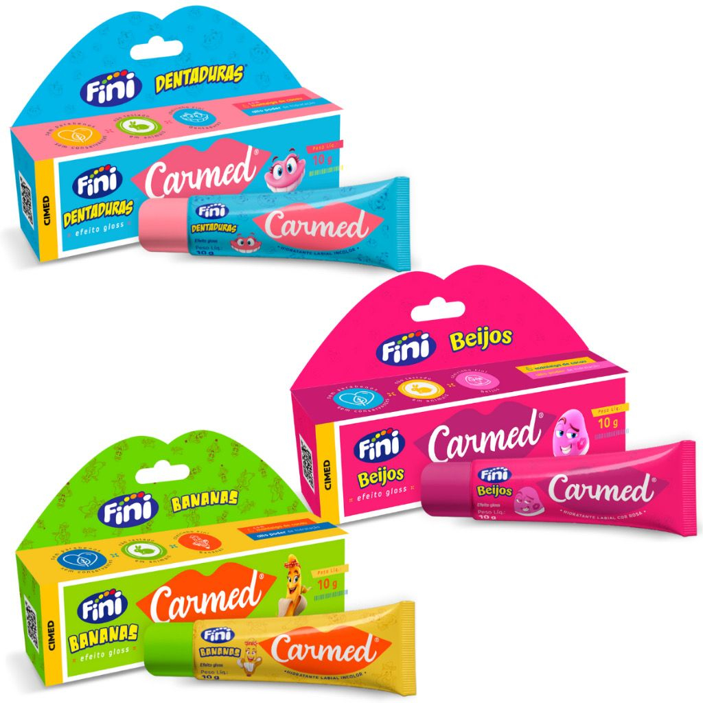 Hidratante Labial Carmed CARMED Fini C/ Efeito Gloss 10G | Shopee Brasil