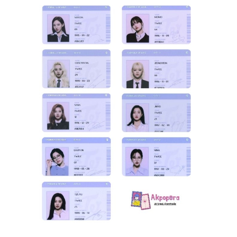 Twice Id Card | Shopee Brasil