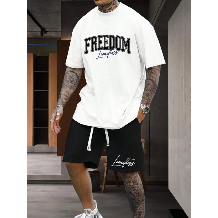 Camiseta Oversized Streetwear Básica Freedom Liberdade Estilo de Rua ...