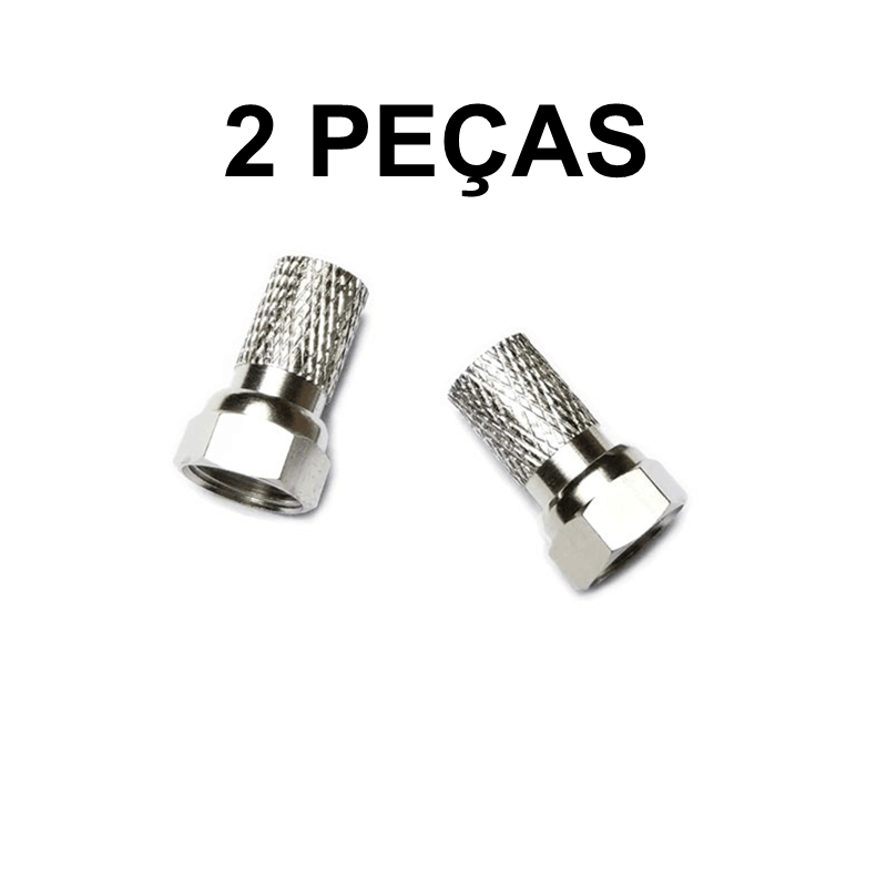 CONECTOR F ROSCA RG6 - P/ CABO COAXIAL - 2 PEÇAS | Shopee Brasil