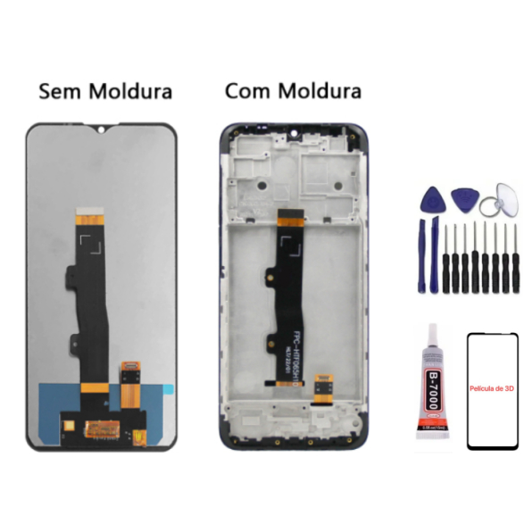 Tela Frontal Display Touch Moto E7 / E7 Power Xt2097 Xt2095 Original Pronta Entrega + Pelicula ...