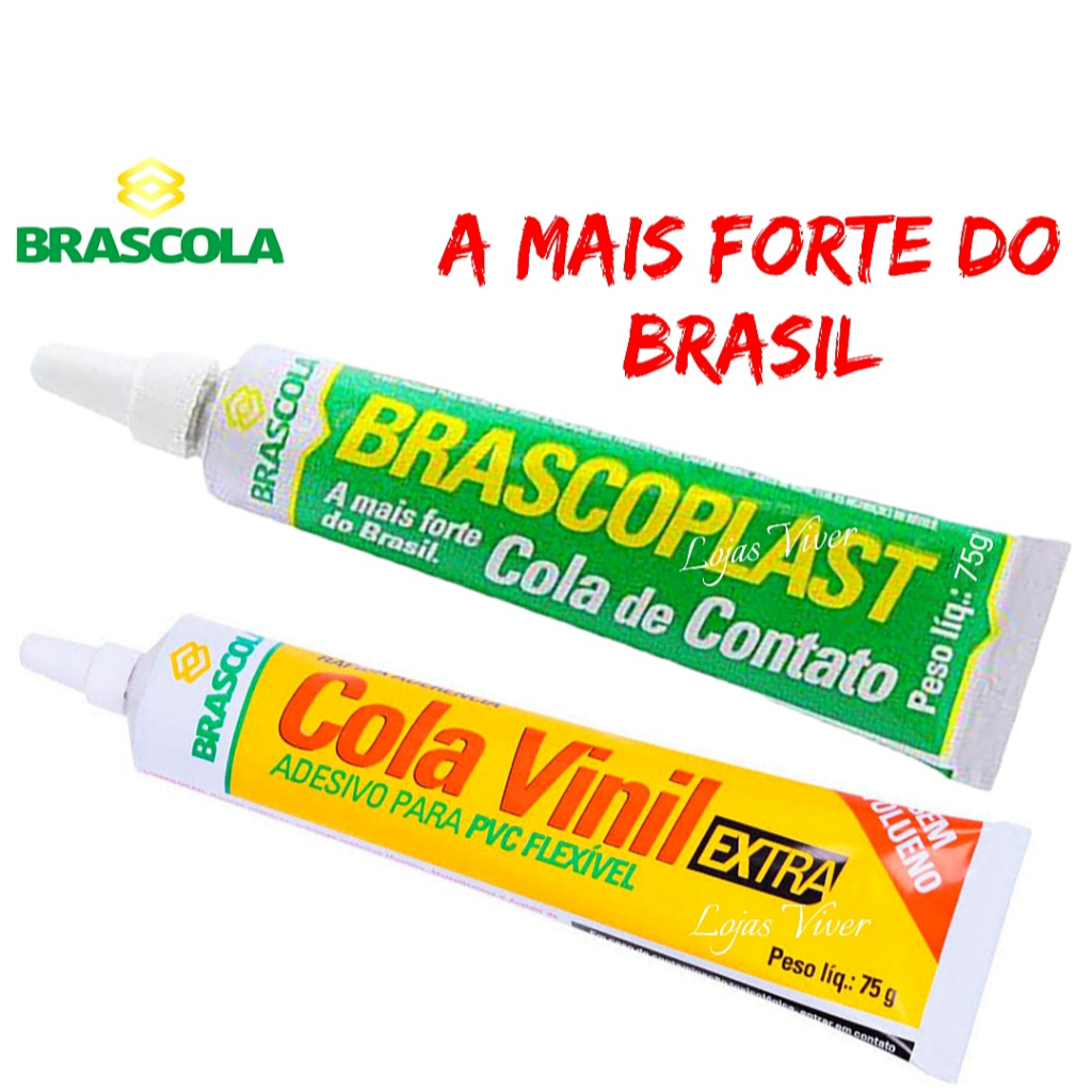 Cola de Contato, Couro, Sapateiro, Pvc 75g - Brascoplast | Shopee Brasil