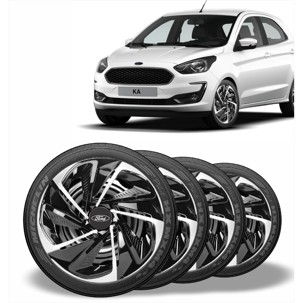 Kit 4 Calota Esportiva Nitro Aro 13 Ford Ka | Shopee Brasil