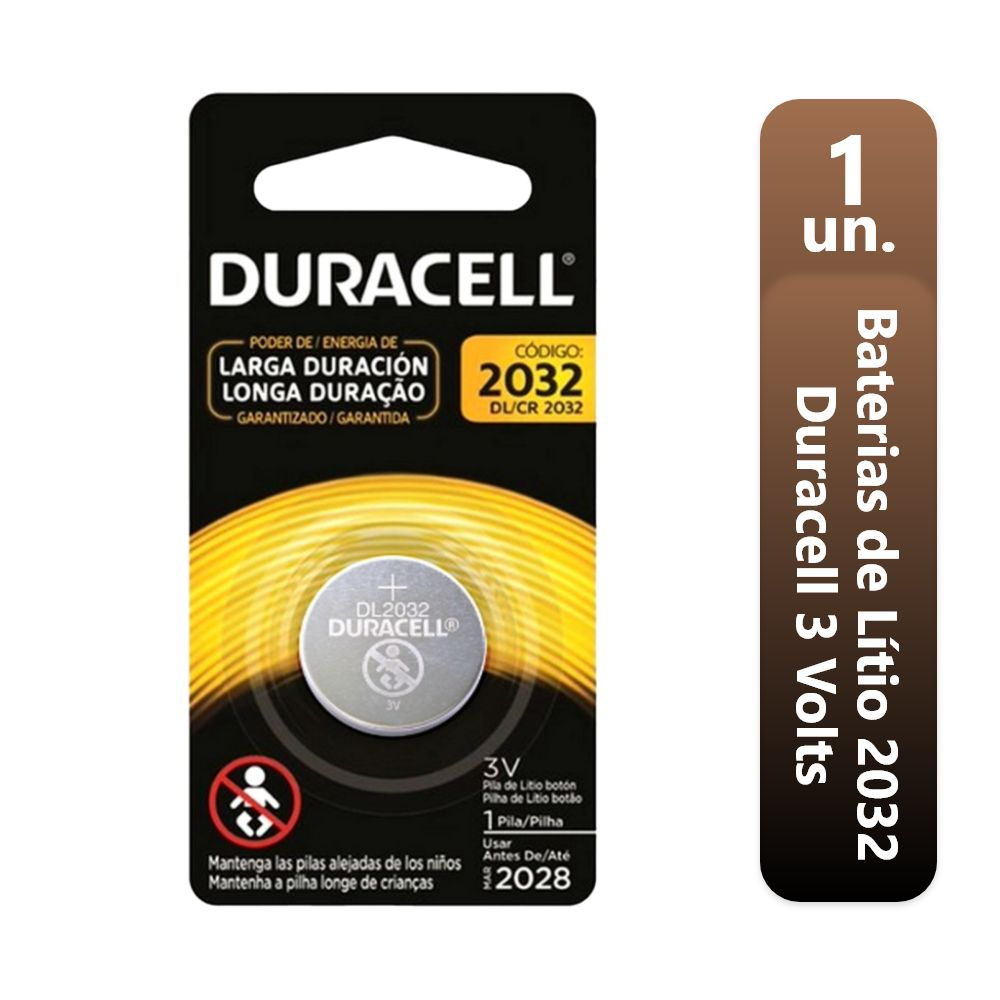 Pilha Bateria Duracell 2032 3 Volts Moeda Pilhas Botão Redonda Baterias ...