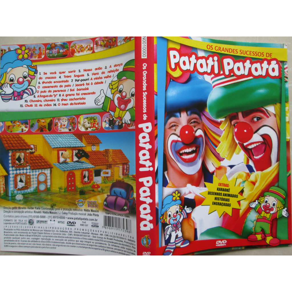 DVD - PATATI PATATÁ / Os Grandes Sucessos De Patati Patata / Raríssimo ...