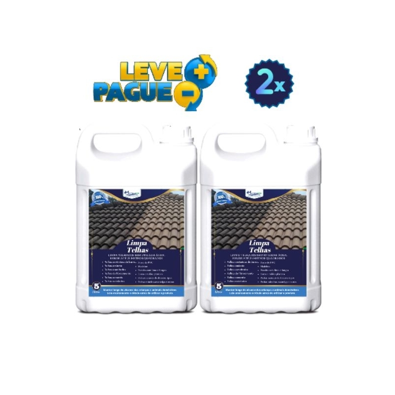 Limpa Telha kit 2 galões de 5 litros. concentrado Máxima eficiência ...