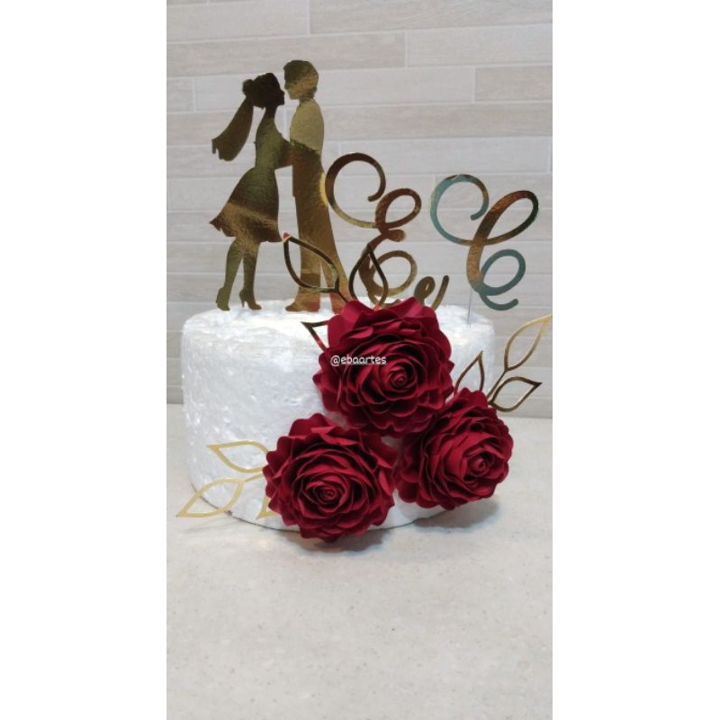 Topo de bolo Personalizado Casamento , debutante/ Topper Personalizado ...