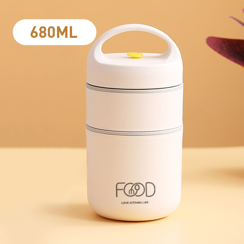 Kit Marmita Térmica Lancheira Portátil Com Tampa 510ml / 680ml Com Bolsinha | Shopee Brasil