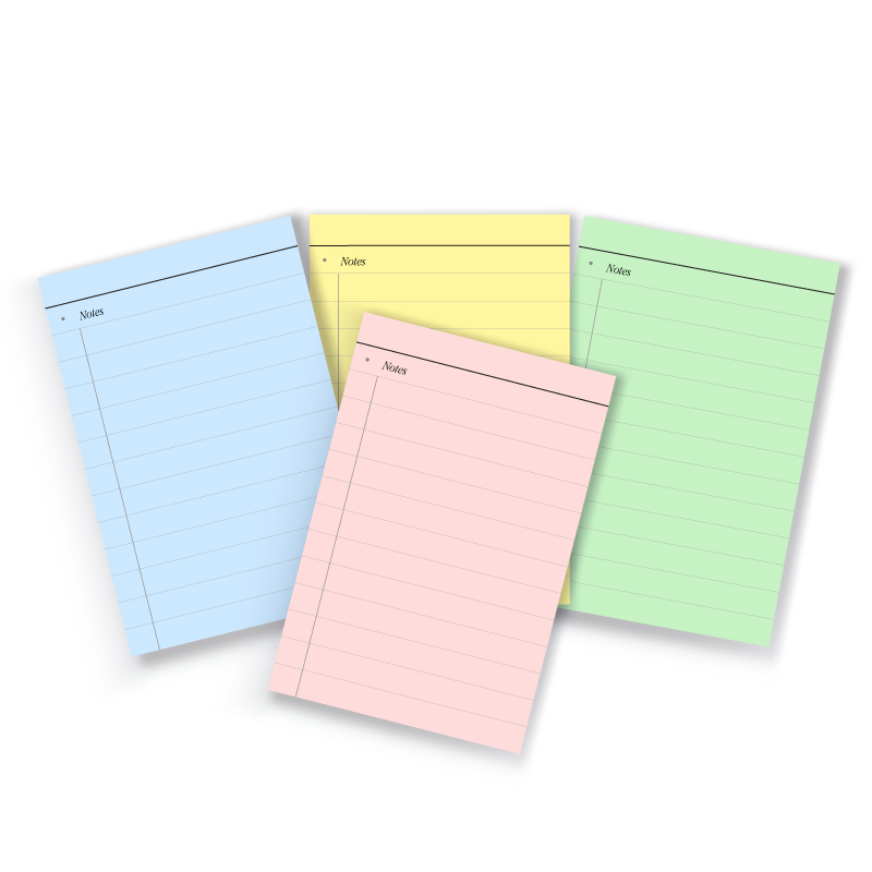 Kit 4 Bloco Notes Colorido Anotações Planejamento Papelaria Organização ...