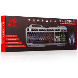 Kit Teclado E mouse Gamer KNUP KP-2054 RGB | Shopee Brasil
