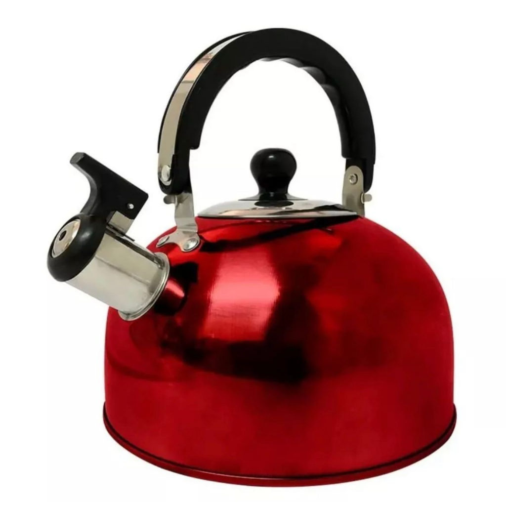 Chaleira com apito em inox 1,8 litros - Alumínio Polido - aço Inox ...