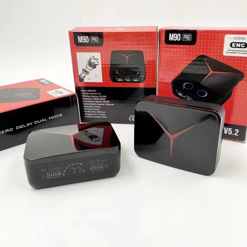 Fone de Ouvido Bluetooth M90 Pro com função gamer cancelamento de ...