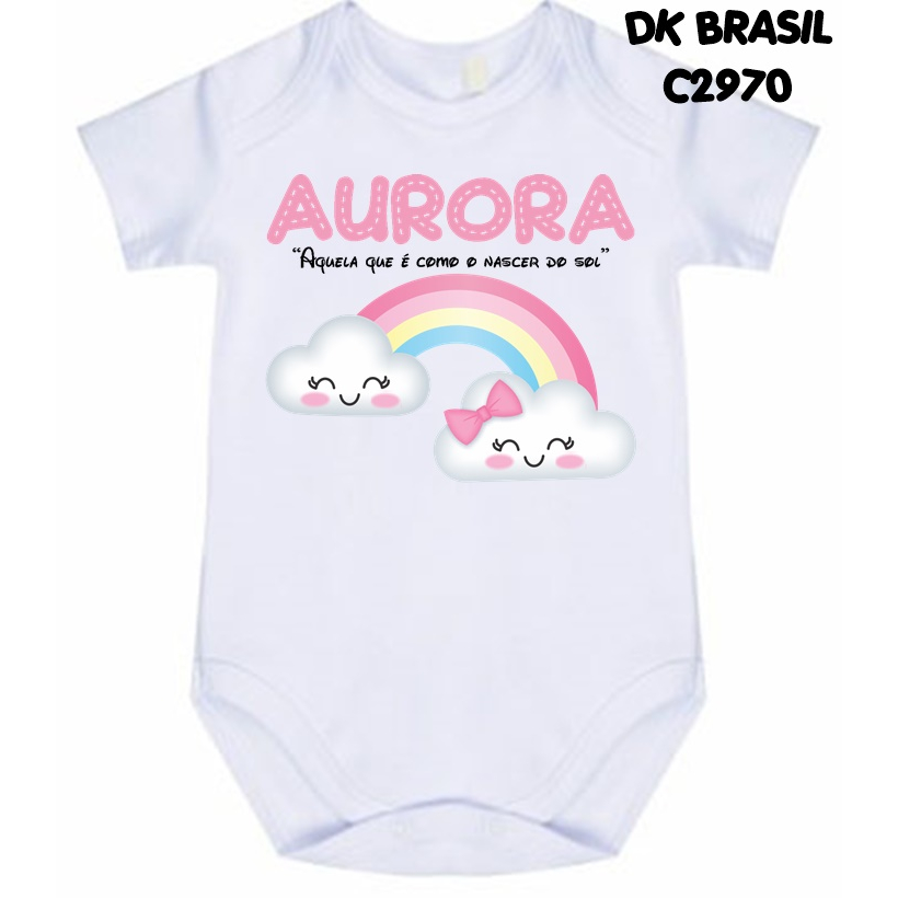Body Arco íris Significado do nome Aurora C2970 | Shopee Brasil