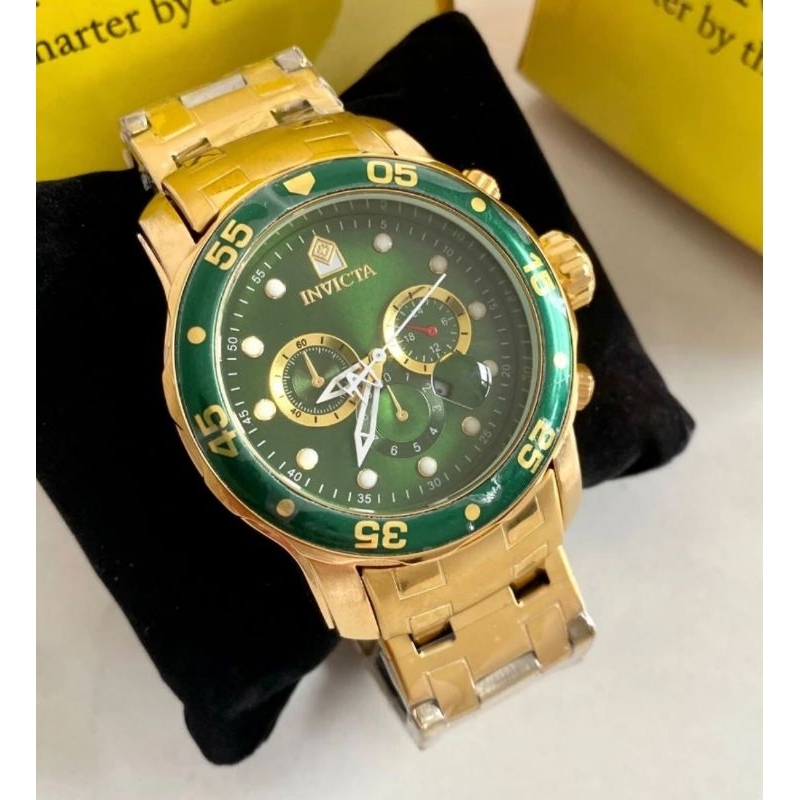 Relógio invicta pro driver Dourado azul verde preto luxo oferta ...