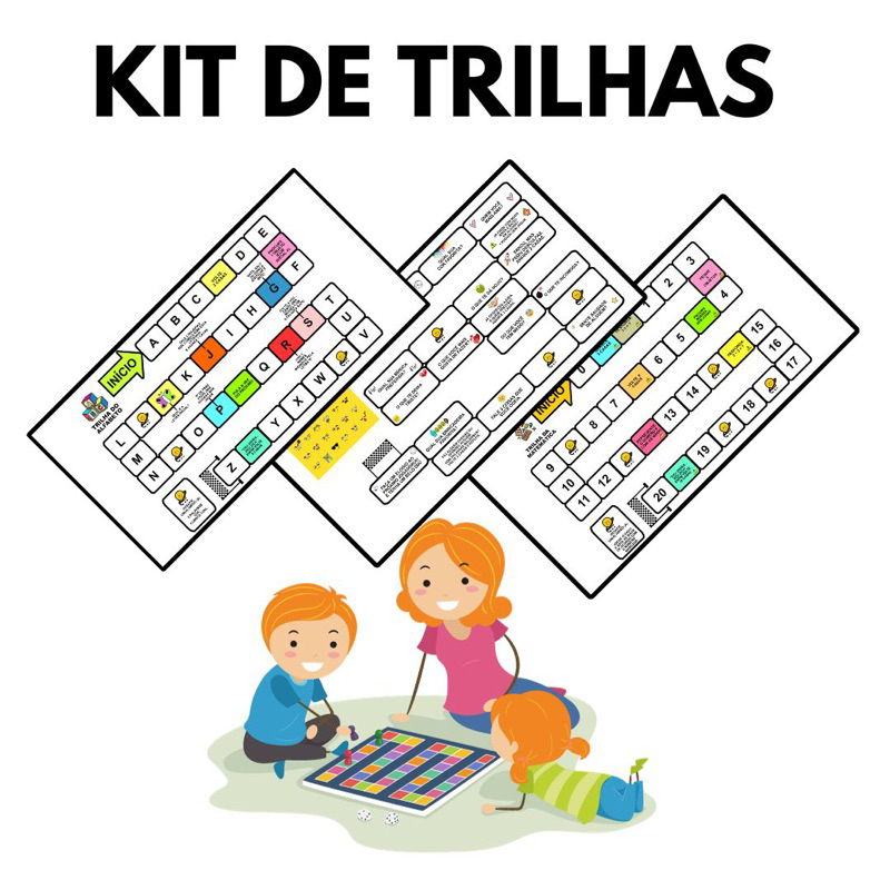 Jogo de tabuleiro pedagógico educação infantil trilhas alfabetização ...