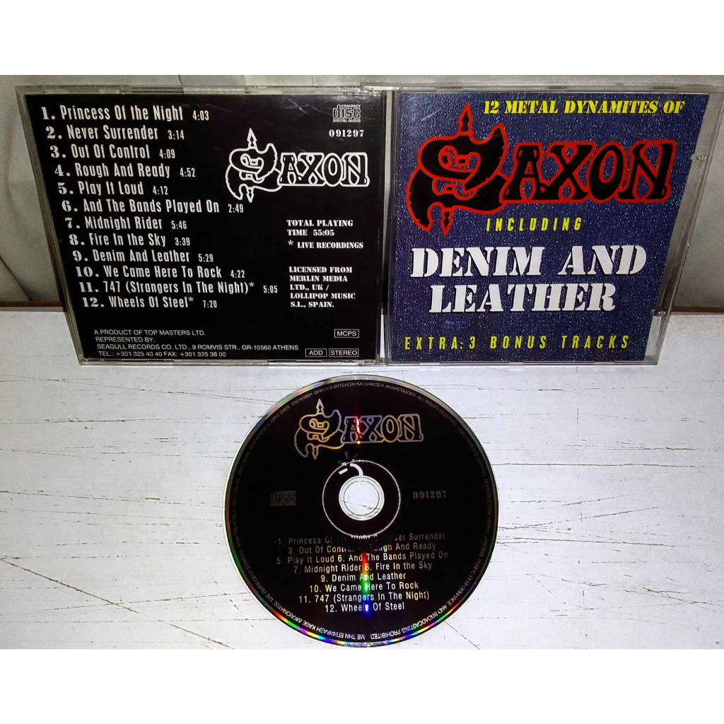 CD Saxon - Denim And Leather. Importado ( Iron Maiden, Motorhead, Def ...