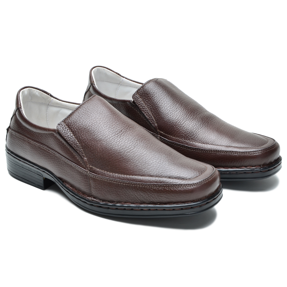 Sapato Social Masculino Palmilha Gel Couro Legítimo Confort | Shopee Brasil