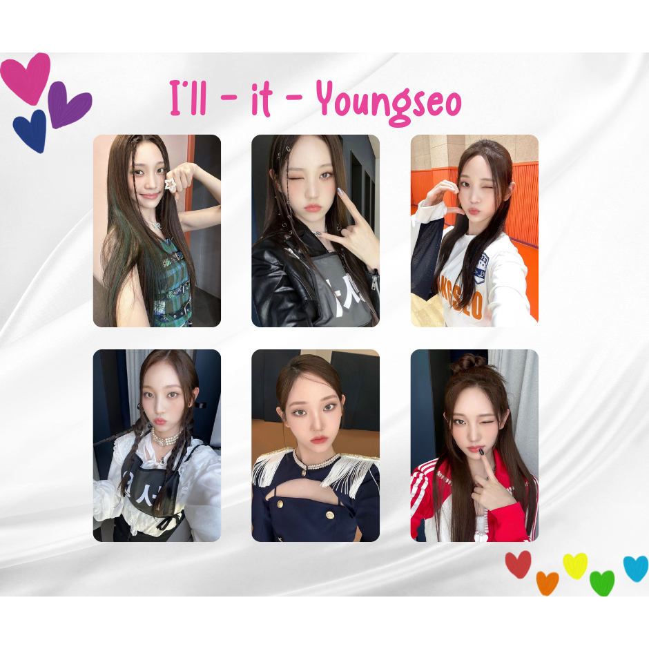 KPOP I'll - it - I'llit - Illit - Kit FANMADE photocards Selca - Iroha - Yunah - Wonhee ...