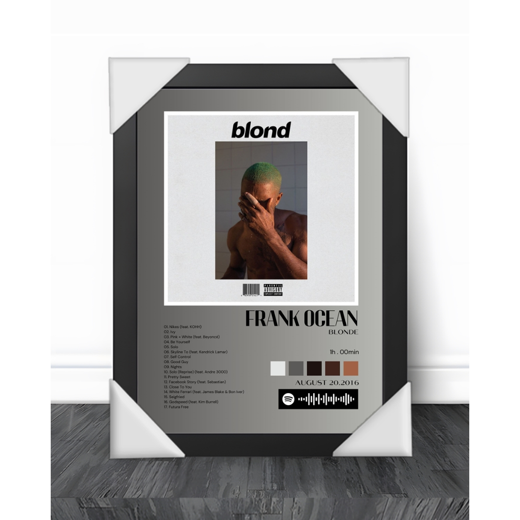 Quadro Decorativo Com Moldura Quadro Frank Ocean Blond Spotify Album ...