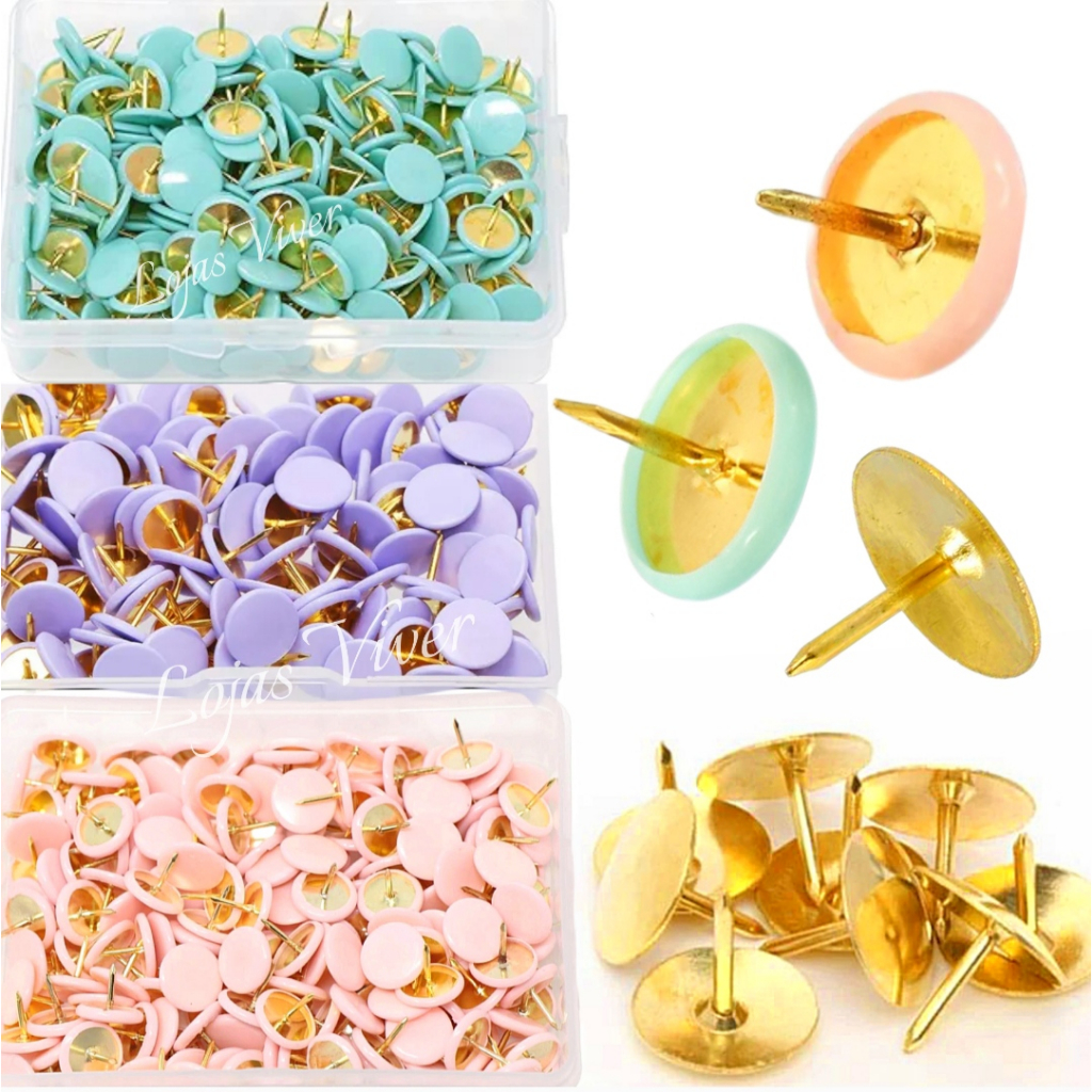 Percevejo / Tachinha Dourada - 100 Unidades | Shopee Brasil
