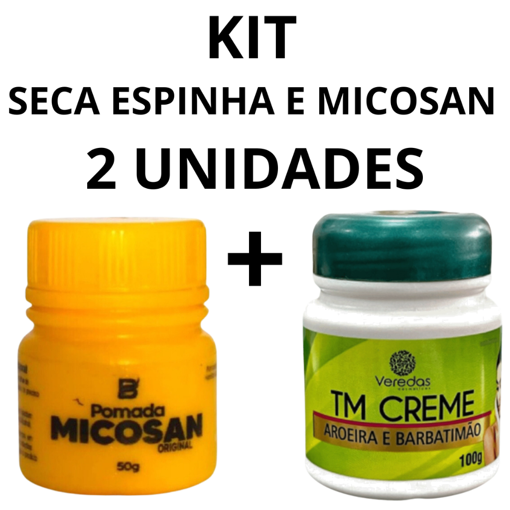 Kit Seca Espinha e Pomada Micosan Clareamento e Tratamento de Espinhas ...