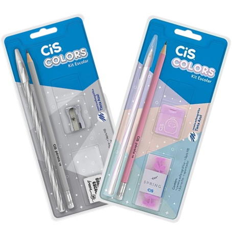Kit Escolar Cis Colors Com Lápis + Caneta + Apontador + Borracha ...