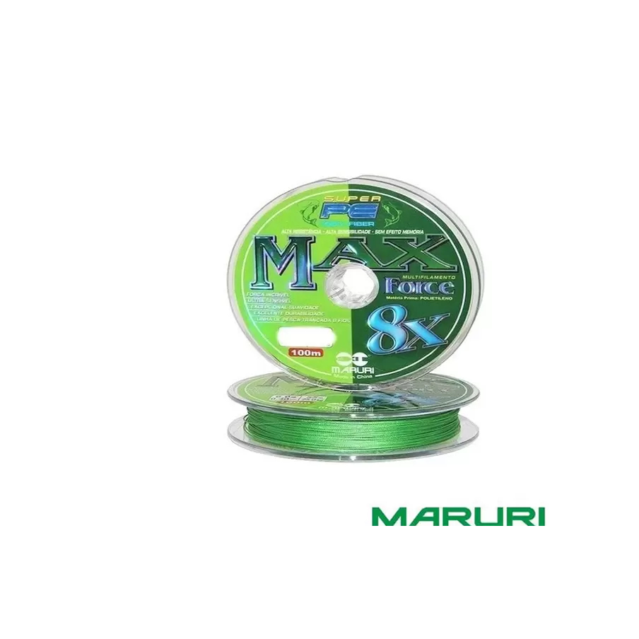 Linha Multifilamento 8x Max Force Verde 100m - Maruri (Várias Medidas) | Shopee Brasil