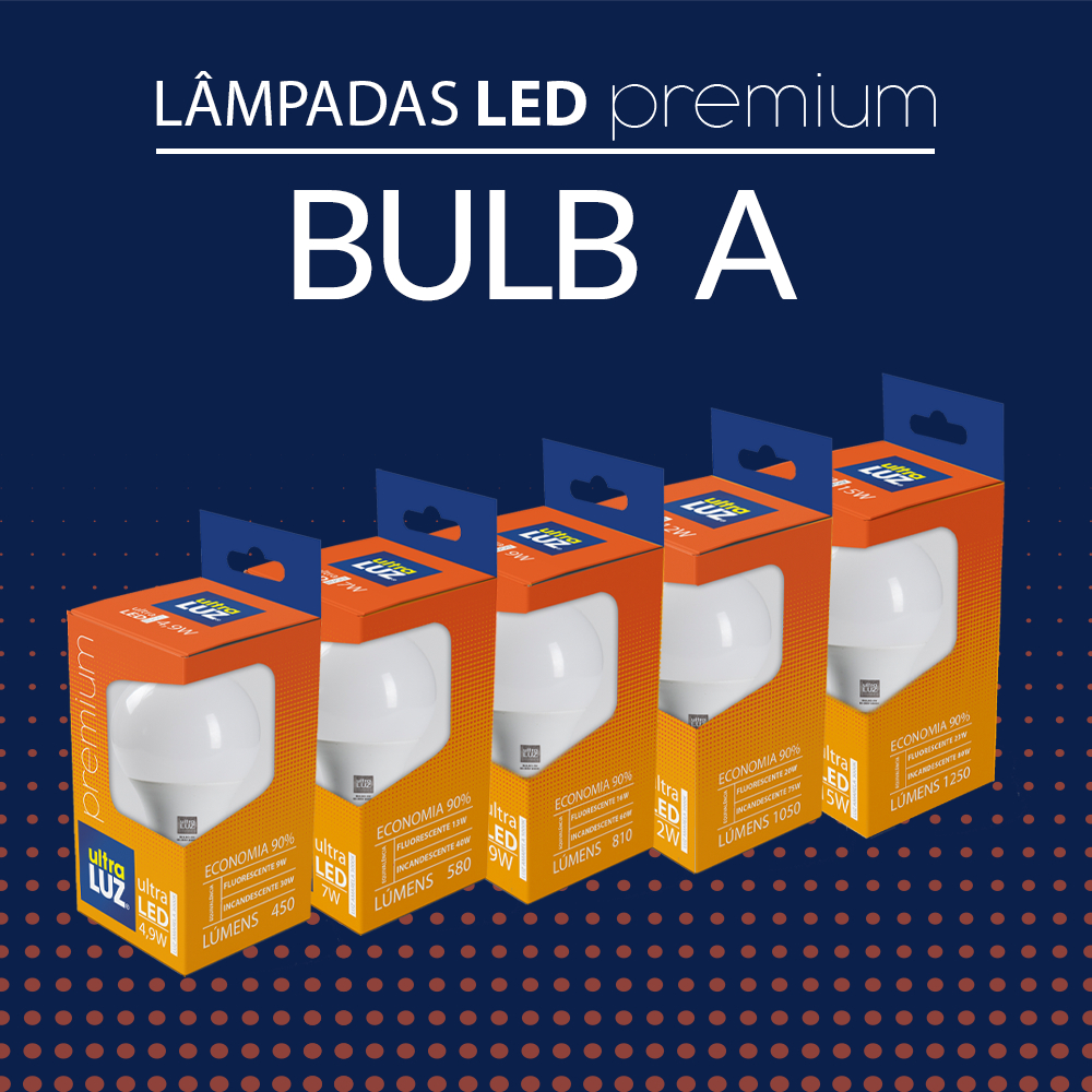 Kit 10 Lâmpadas Led A 4,9W, 7W, 9W, 12W e 15W E27 6500K e 3000K Bivolt Branco Frio e Branco ...