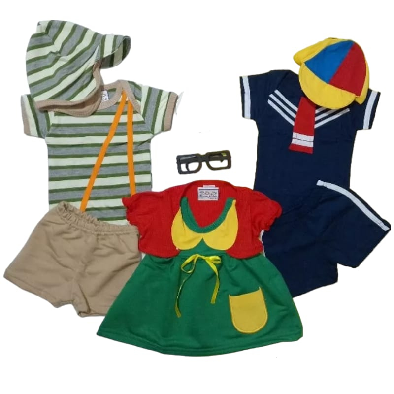 Fantasia da Turma do Chaves bebê Chiquinha Chaves e Kiko | Shopee Brasil