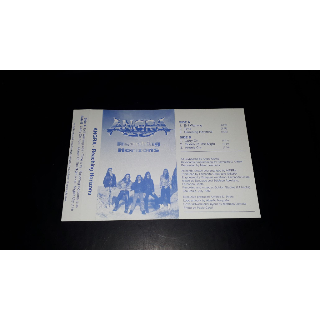 Angra - Encarte K7 Reaching Horizons - Original - Raro!! | Shopee Brasil