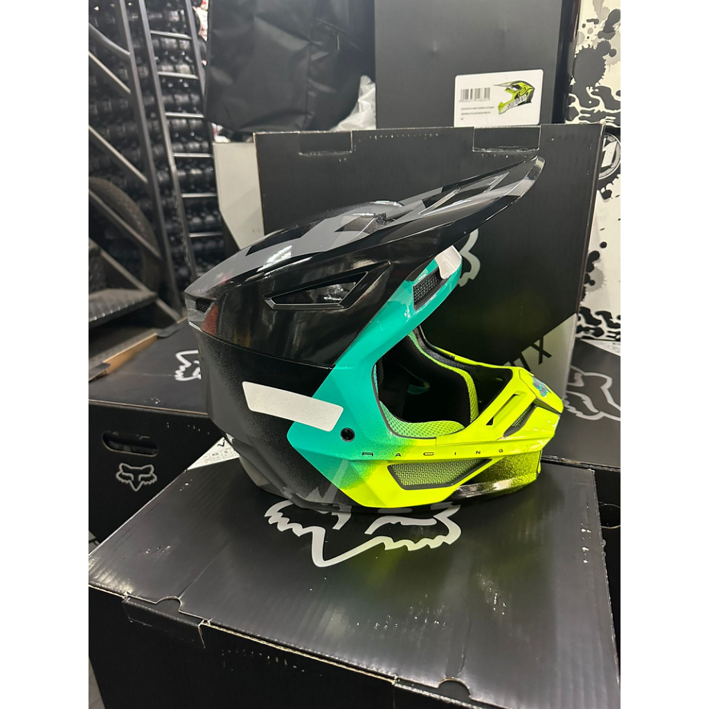 CAPACETE MX FOX V2 RKANE CINZA AMARELO | Shopee Brasil