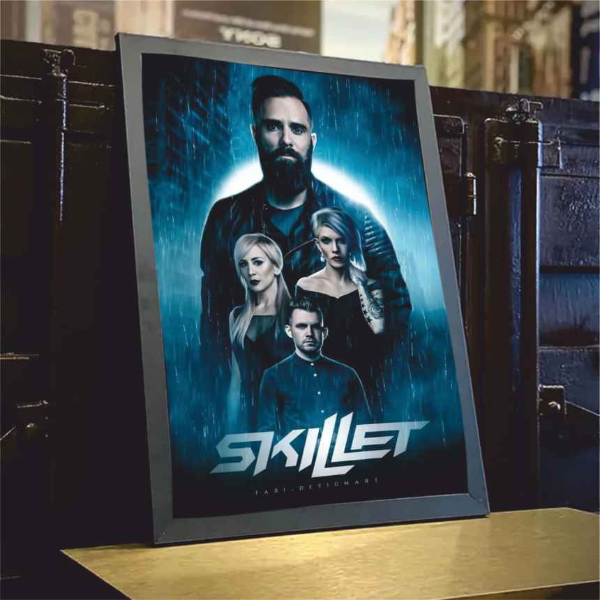 quadro skillet poster banda rock | Shopee Brasil