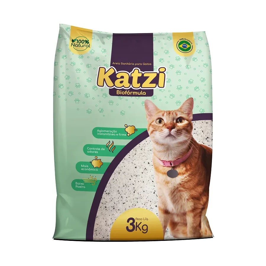 Areia Higiênica Katzi Biofórmula 3kg para Gatos | Shopee Brasil