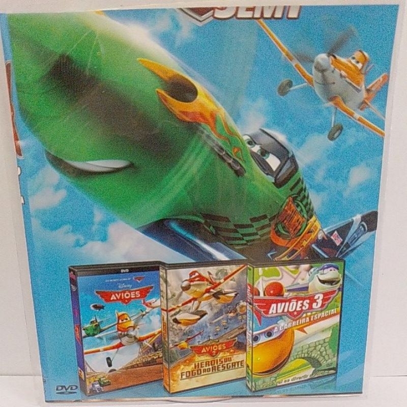 dvd aviões 3x1 raridade novo copia | Shopee Brasil