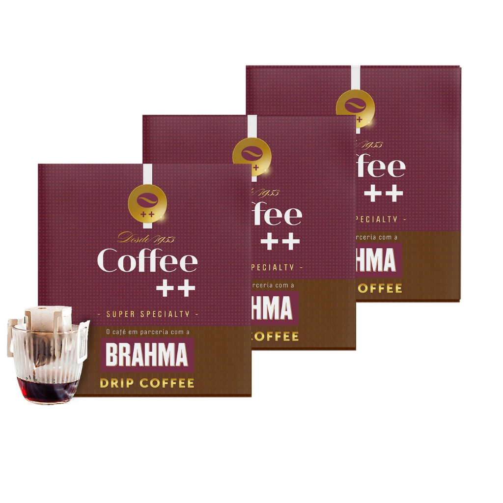Café em Sachê Coffee Mais Drip Coffee BRAHMA - 3 unidades | Shopee Brasil