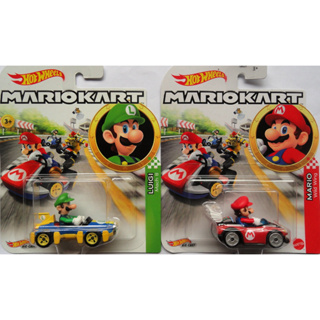 hot wheels oferta 2 mario kart luigi mach 8 + mario wild wing | Shopee ...
