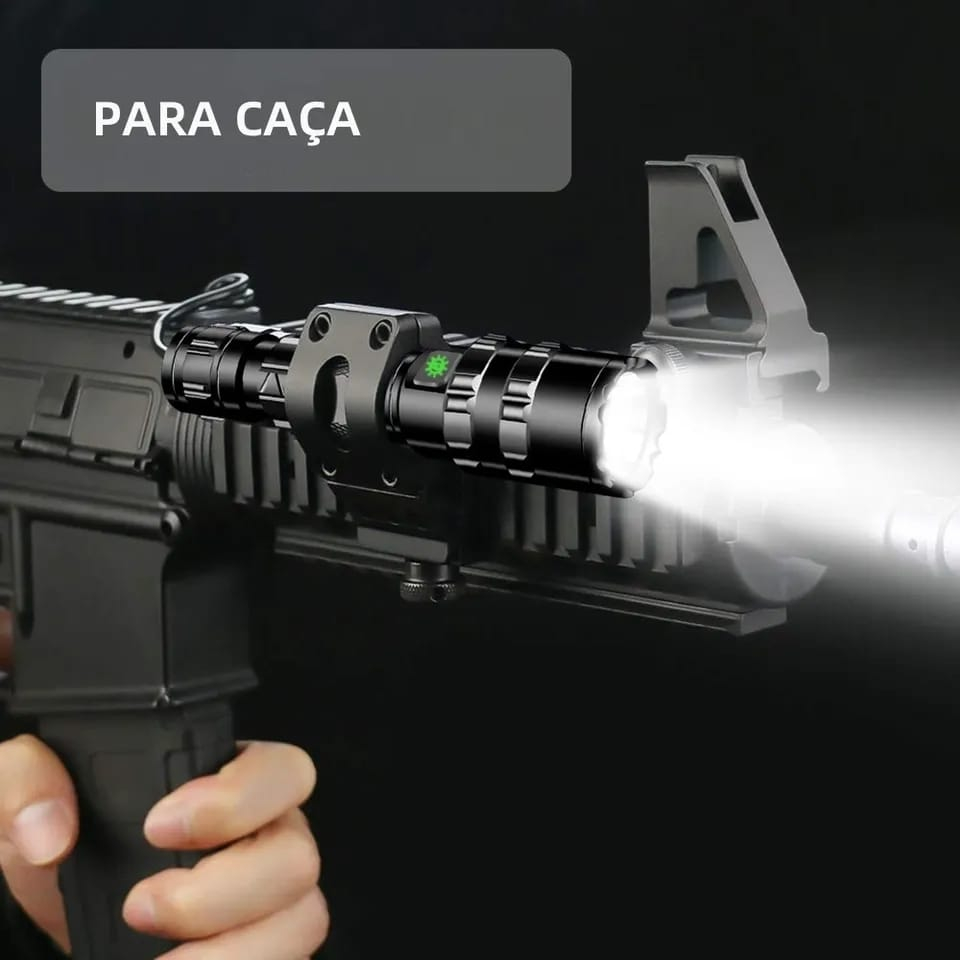 Lanterna Tatica Multifuncional de Ultra Longo Alcance Led Alta Potencia Usb Recarregável ...