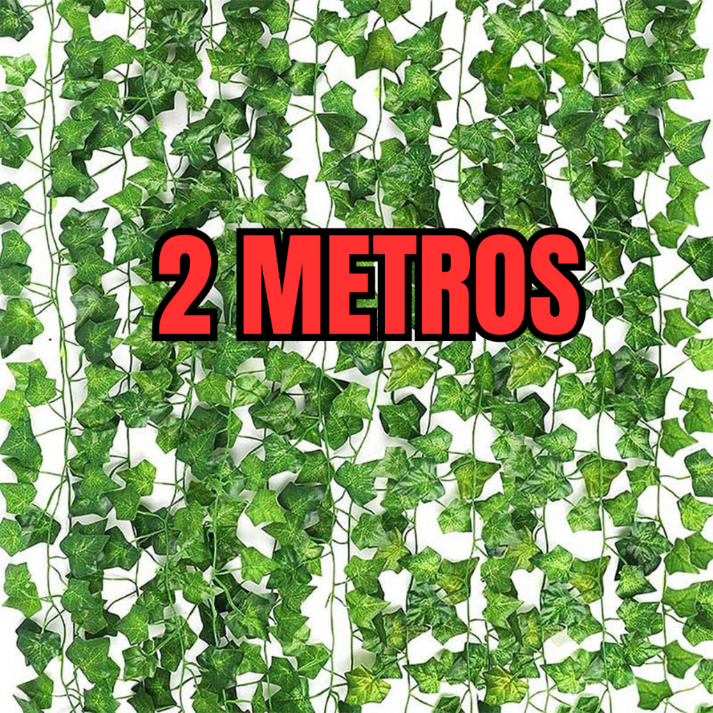 Hera Artificial 2m Folhagem Verde Real Toque Jardim Vertical | Shopee ...