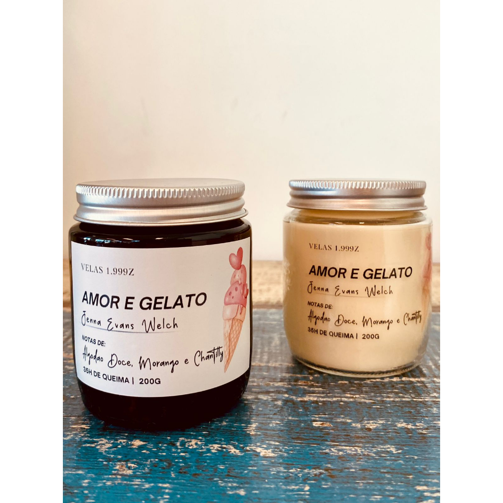 Vela Literária Amor e Gelato | Shopee Brasil
